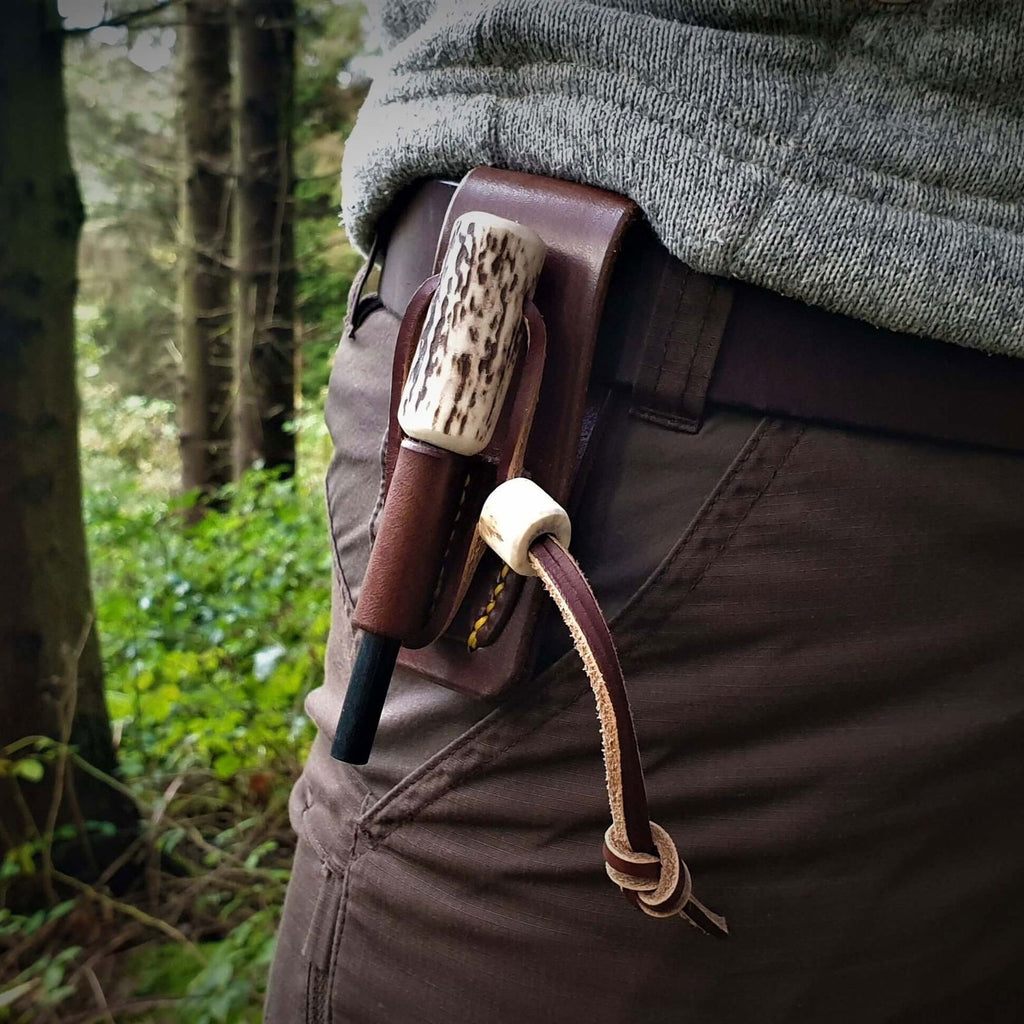 Antler Handle Ferro Rod with Belt Holder – Journeyman Handcraft