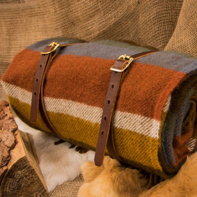 Premium Leather Blanket Straps with Solid Brass Buckle – Journeyman ...